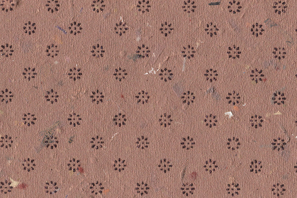 Floret Star Black on Rust Handmade Printed Paper Online – Rickshaw Recycle