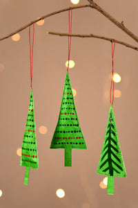Tree Triangular Handmade Paper Hanging Decorative Ornament Online ...